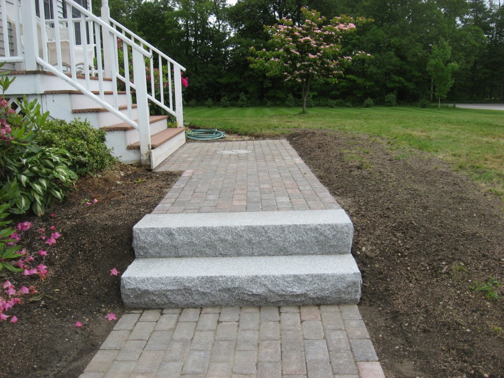 Walkway, Retaining Wall, Granite Steps and Brick Headwall – Kingston ...