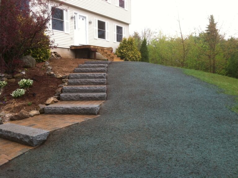 Walkway, Granite Steps & Hydroseed – Deerfield, NH | LaBrie Property ...
